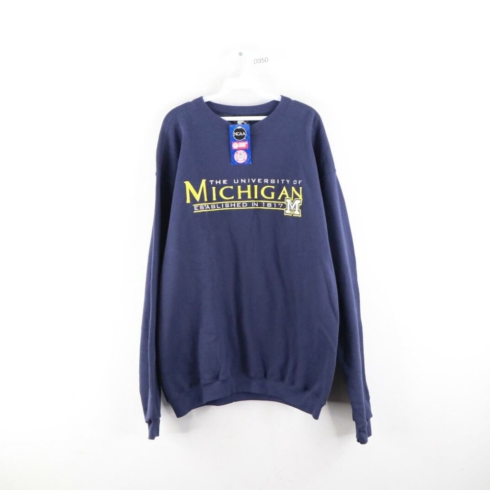 Nos Vtg Starter University Of Michigan Sweatshirt - Gem